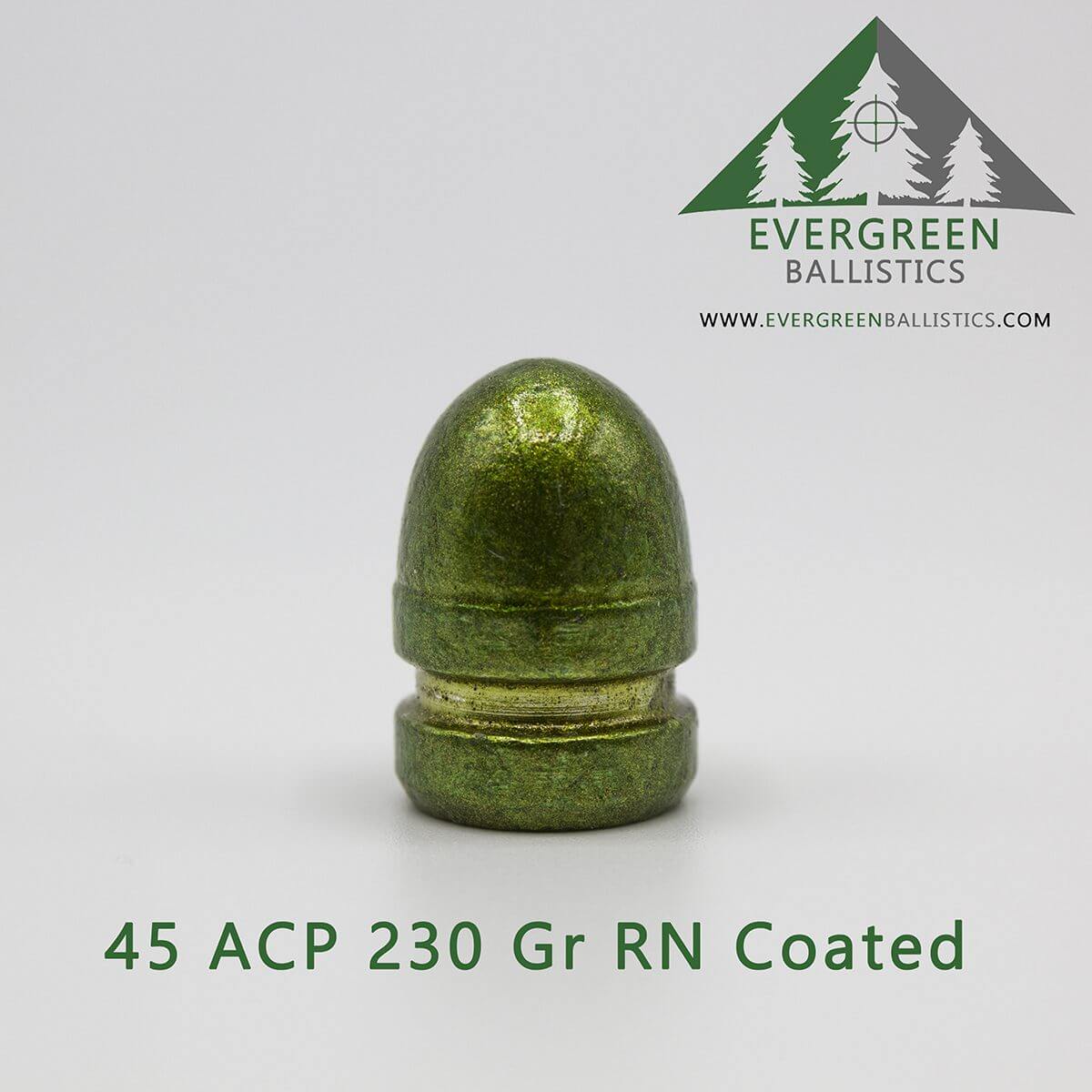 45 ACP 230 Grain Round Nose Coated Bullets – Evergreen Ballistics