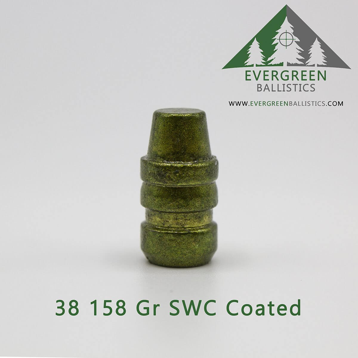 38 Cal (.358) 158 Grain SWC Coated Bullets – Evergreen Ballistics