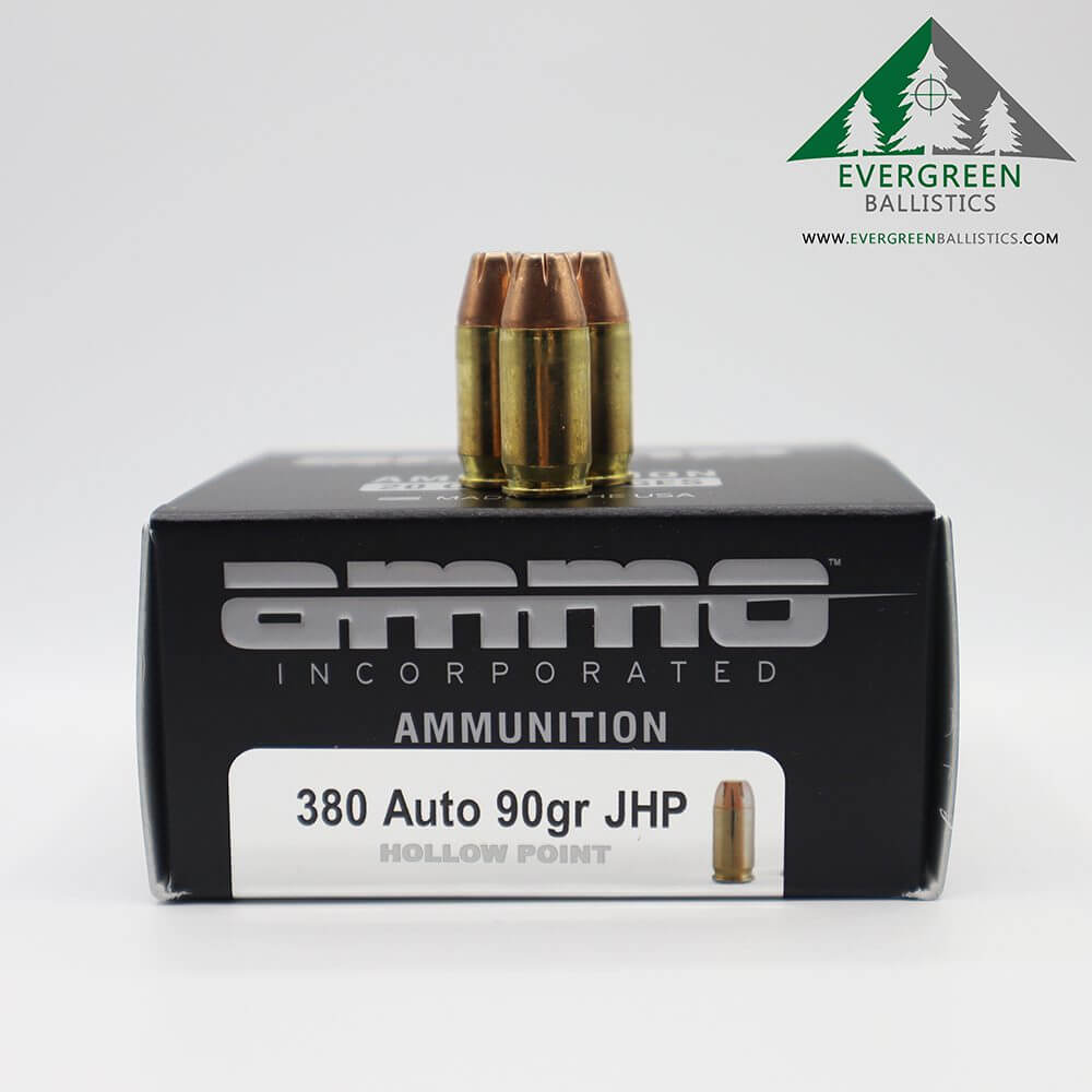 Ammo Inc 380 Auto JHP Ammo – Evergreen Ballistics